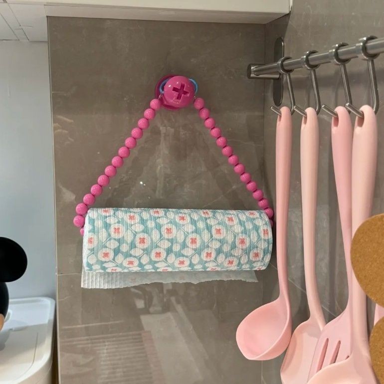 Straw Straw rack Kitchen Roll Paper Towel rack Dopamine Candy Color ...
