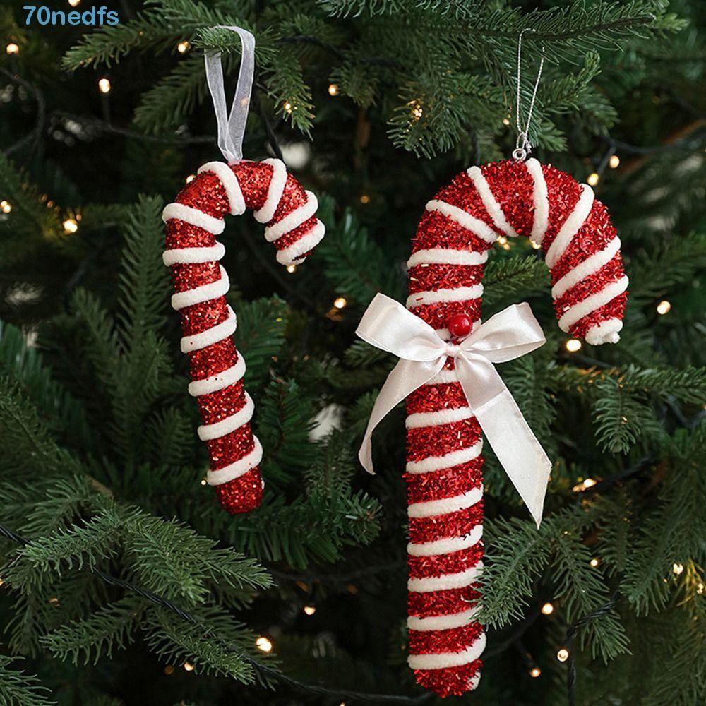 NEDFS Christmas Walking Stick Candy, Handmade Cartoon Lollipop Xmas ...