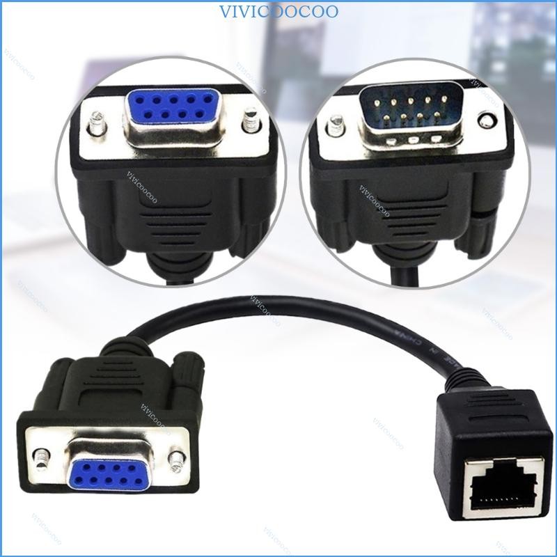 VIVI DB9 RS232 to RJ45 Extenders Adapters DB9 9Pin Port Female to RJ45 ...