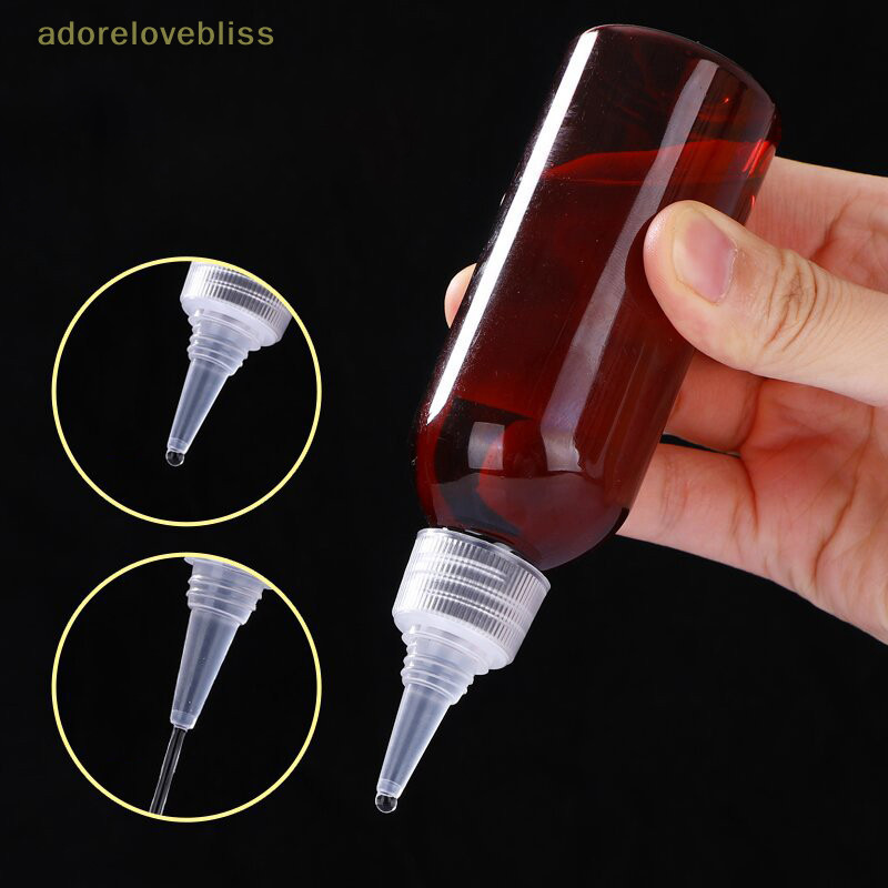 ADD 10-100ml Empty Dropper Bottle Transparent Plastic Refillable Nozzle ...