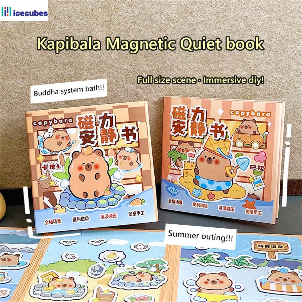 Capybara Magnetic Quiet Book Childrens Educational Dress-up Magnetic ...