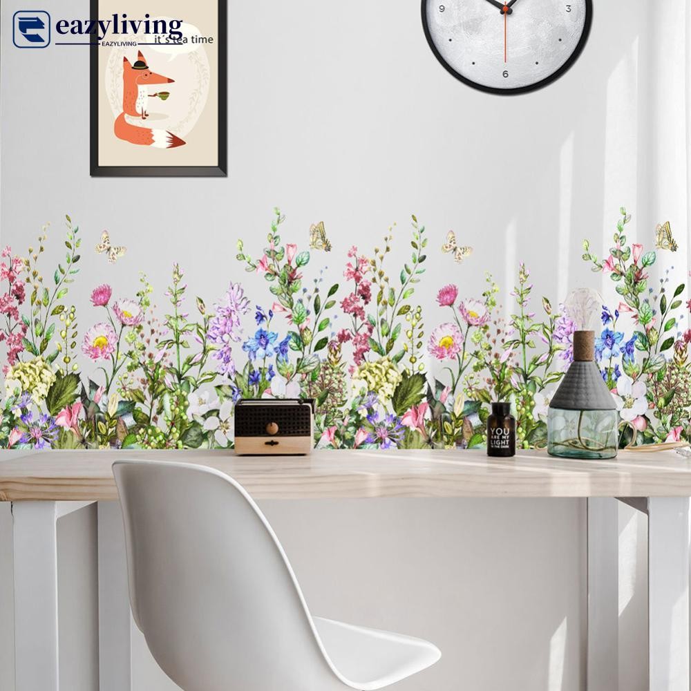 EAZYLIVING DIY Wall Decals Mural PVC Wall Stickers Flowers Wall ...