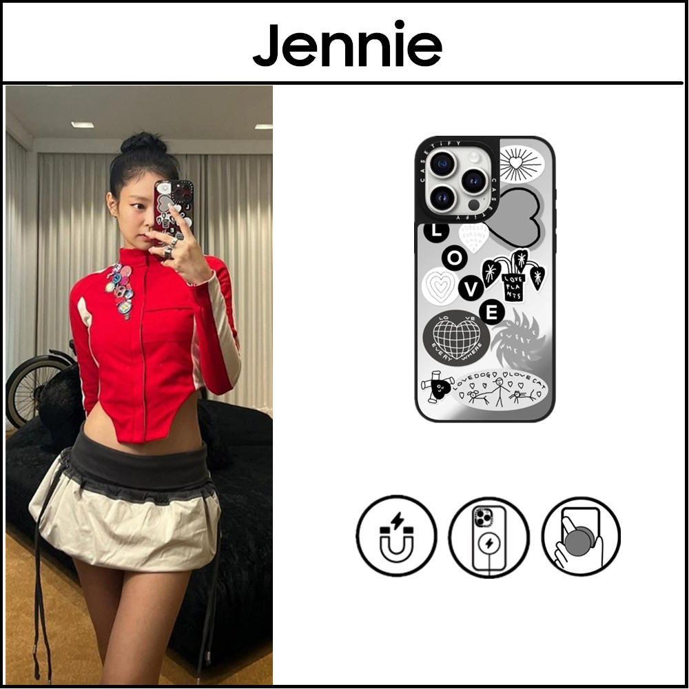 BP Jennie Love Sticker 02 Hard Plastic Acrylic Mirror Case Cover For ...