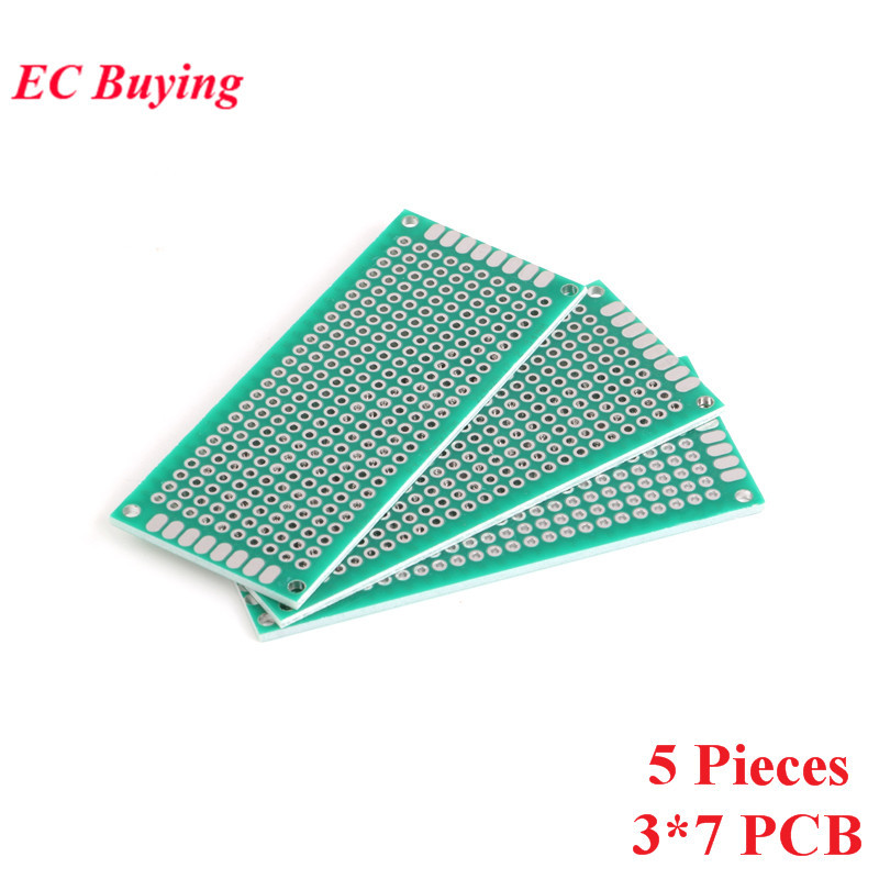 5pcs 3x7cm Double Side Prototype PCB diy Universal Printed Circuit ...