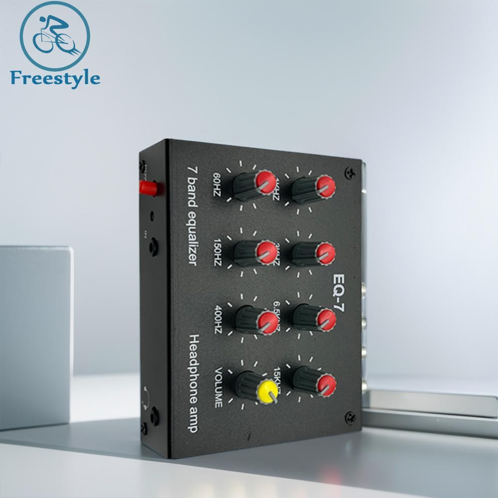 EQ-7 Audio Signal Preamplifier 2Channel Digital Sound Equalizer 7 Band ...