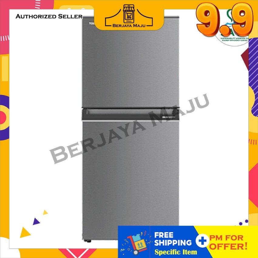 Toshiba 220L 2 Door Inverter Refrigerator GR-RT230WE-PMY(SS) (Silver ...