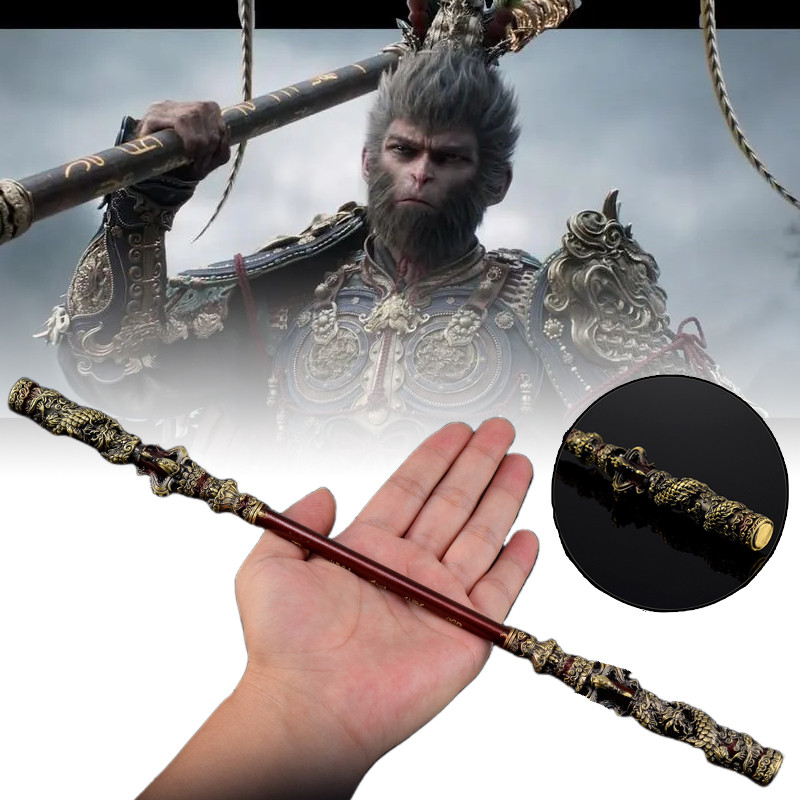35cm Metal Monkey King Cudgel Iron Real Size Black Myth Wukong Weapon ...