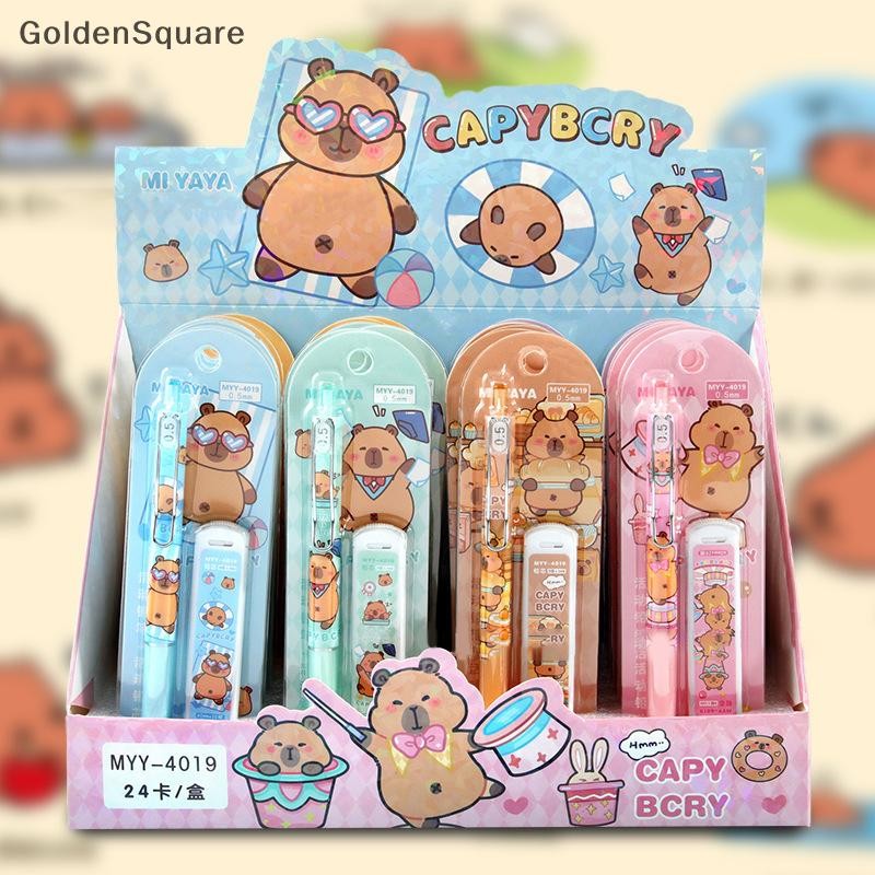 GG 1Set Kawaii 0.5mm Capybara Pencil With Pen Refills Suit Cartoon Pen ...