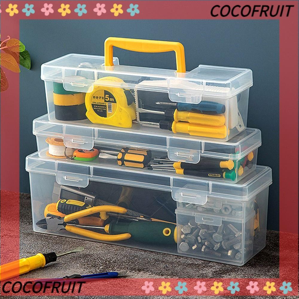 COCOFRUIT Hardware Tool Box, Transparent Plastic Tool Storage Box, Tool ...