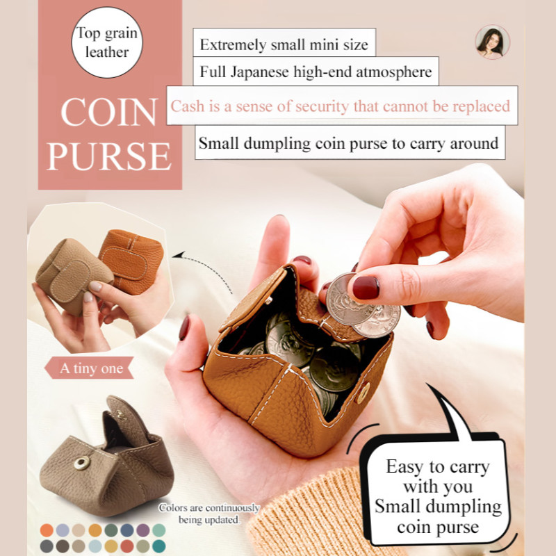 Super Soft Top Layer Cowhide Japanese Coin Purse Super Soft Top ...