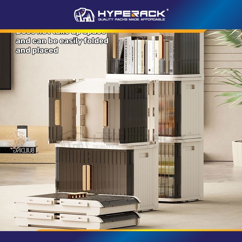 HYPERACK™ Foldable Storage Compartment Container Plastic Box Organizer ...