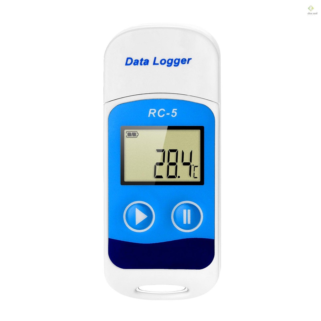 Temperature Data Logger High Accuracy USB Data Recorder 32000 Points LCD Display IP67 Waterproof ...