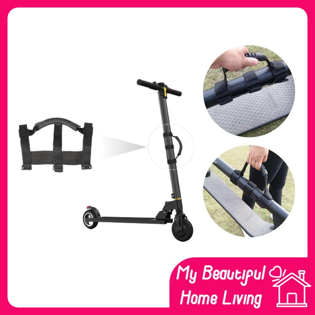 (EASY INSTALL) MBHL Scooter Hand Carrying Handle Strap Belt Skateboard ...