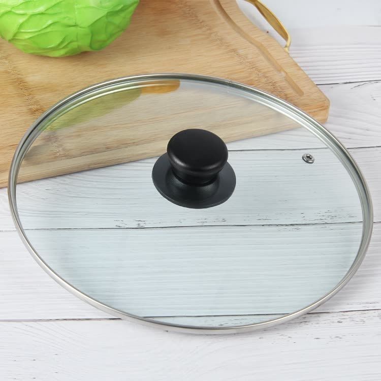Tempered Glass Glass Lid with Handle Wok Cover Glass Pot Pan Kitchen ...