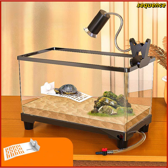 Se Turtle Tank Kit, Large Transparent Turtle Tank Starter Kit With ...