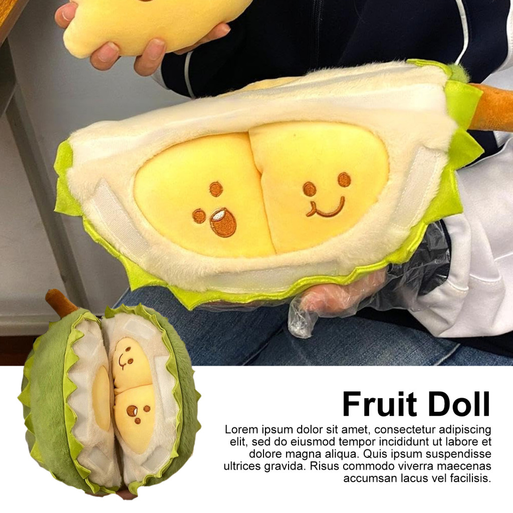 DU| Realistic Durian Fruit Plush Snuggle Durian Fruit Pillow Realistic ...