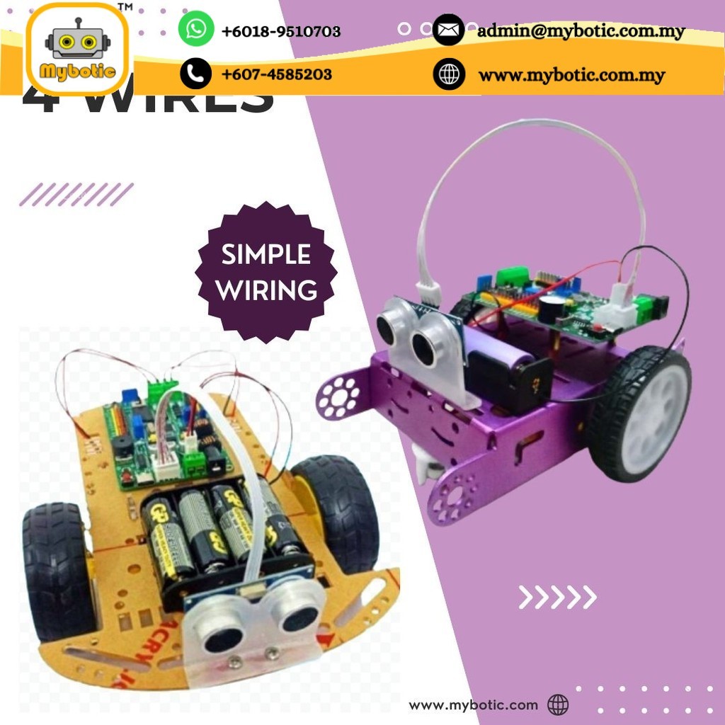 3 in 1 Durian UNO Robot Car (Line Following, Line tracer, Obstacle ...