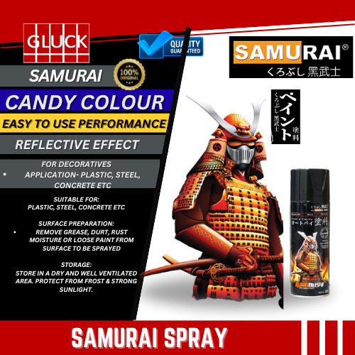 SAMURAI CANDY COLOUR 400ml Aerosol Cat / Spray Tin Cat /Motor Cat ...