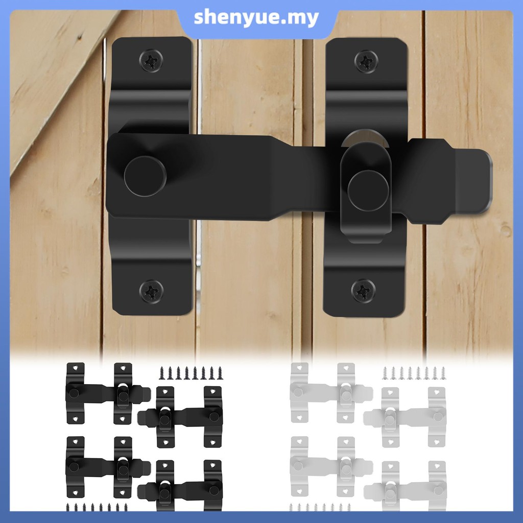 4Pcs Flip Latch Stainless Steel Sliding Barn Door Lock 180 Degree Flip ...