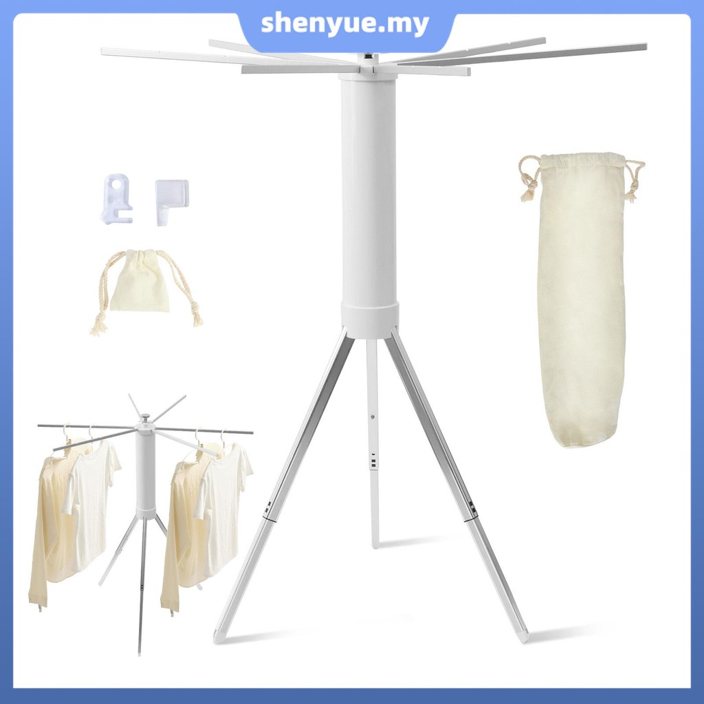 Tripod Clothes Drying Rack Foldable Adjustable Laundry Drying Rack ...