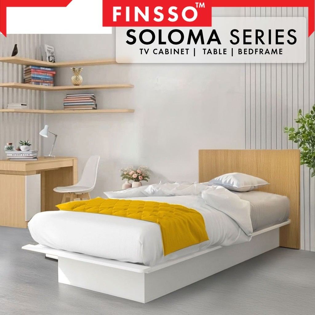 New SAMPAI PROMO !! Finsso : Soloma Series katil queen set muji style bed frame | Shopee Malaysia