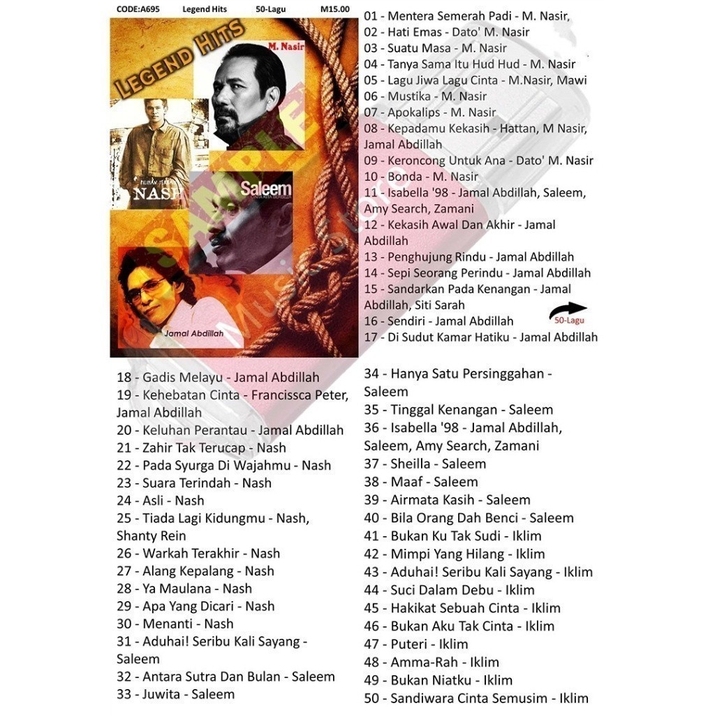 Pendrive Usb Mp3 Lagu Song Legend Hits Melayu Malay a695 D2 | Shopee ...