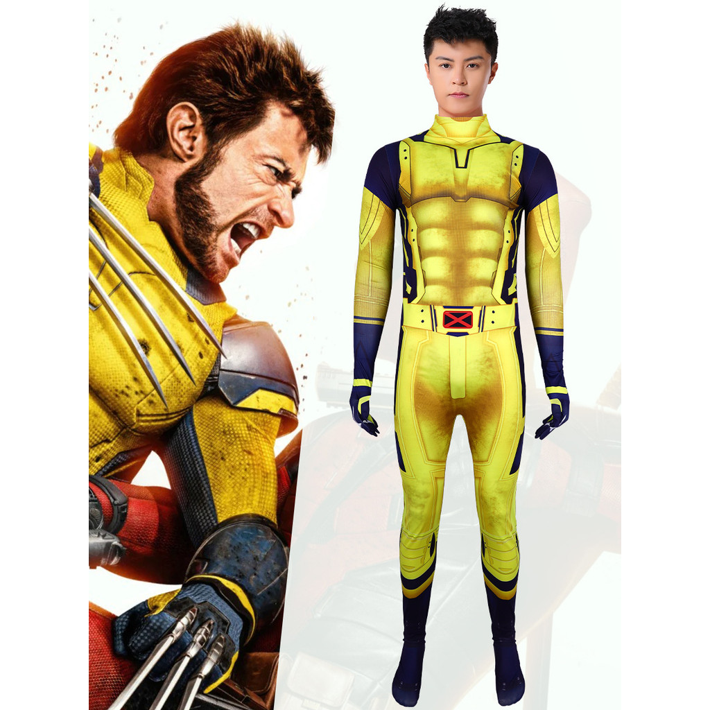 Ready Stock! Halloween Deadpool and Wolverine Movie cosplay Costume ...