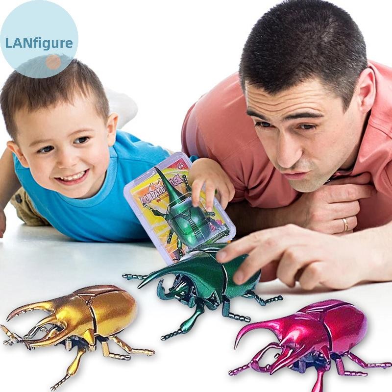 LANfigure Clockwork Wind Up Beetle Toys Simulated Beetle Figures Beetle Figurine Realistic ...