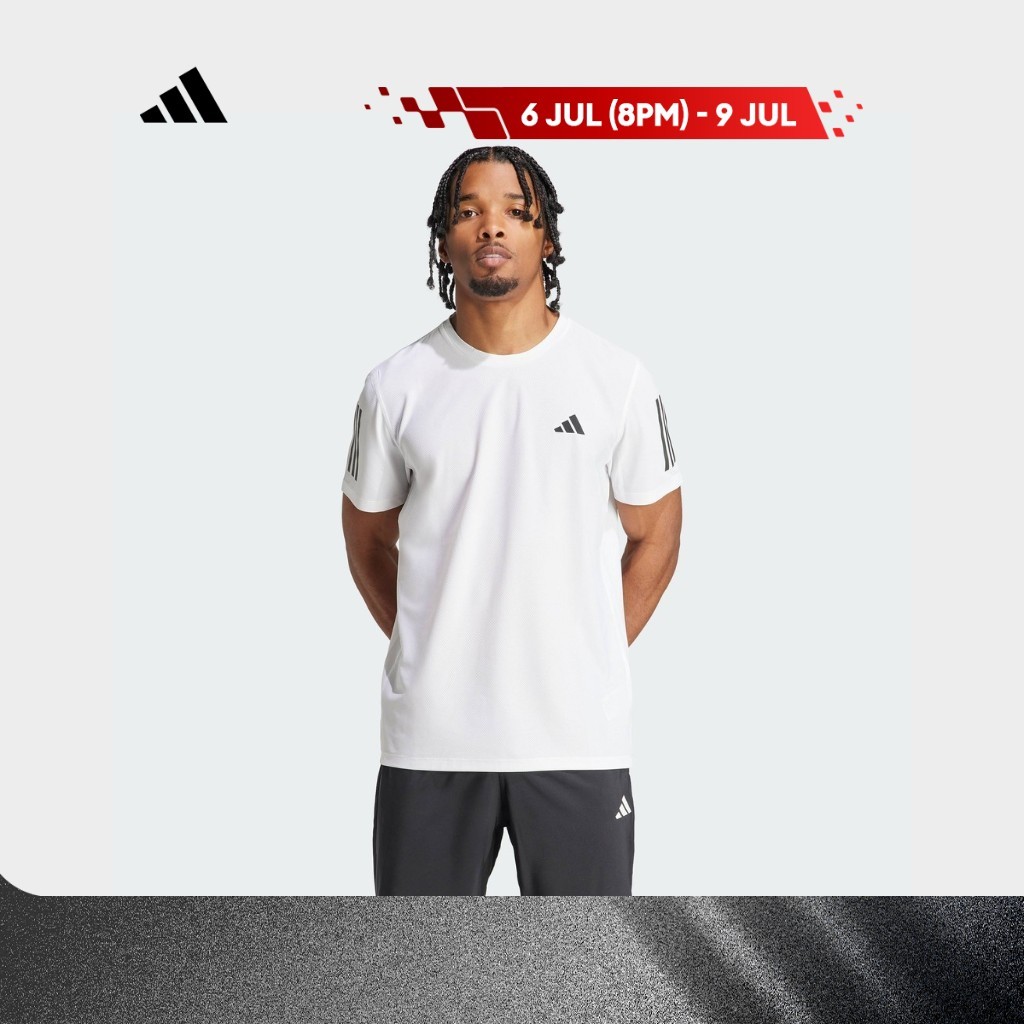 adidas Running Own the Run Tee Men White IK7436 | Shopee Malaysia