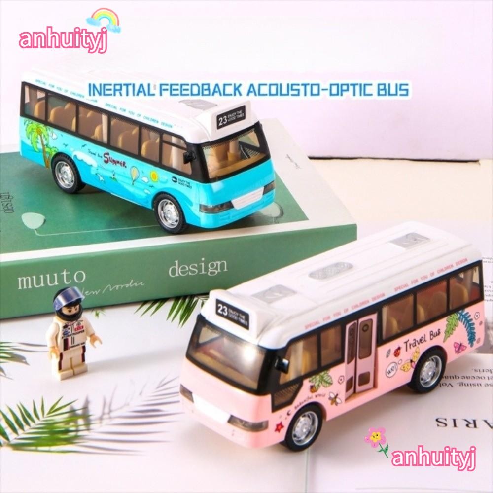 AHTY School Bus Toys Cars, Interactive Plastic City Bus Toys Cars, Open ...