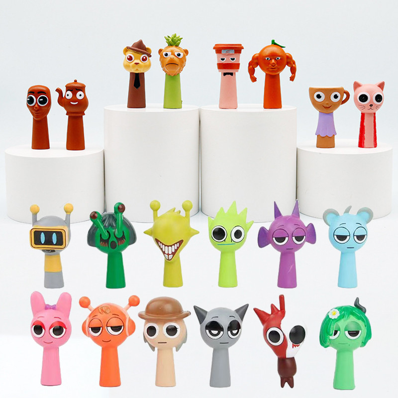 24pcs Set Tung Tung Tung Sahur Model Toys Collection 48pcs Sprunki Incredibox Model Decoration ...