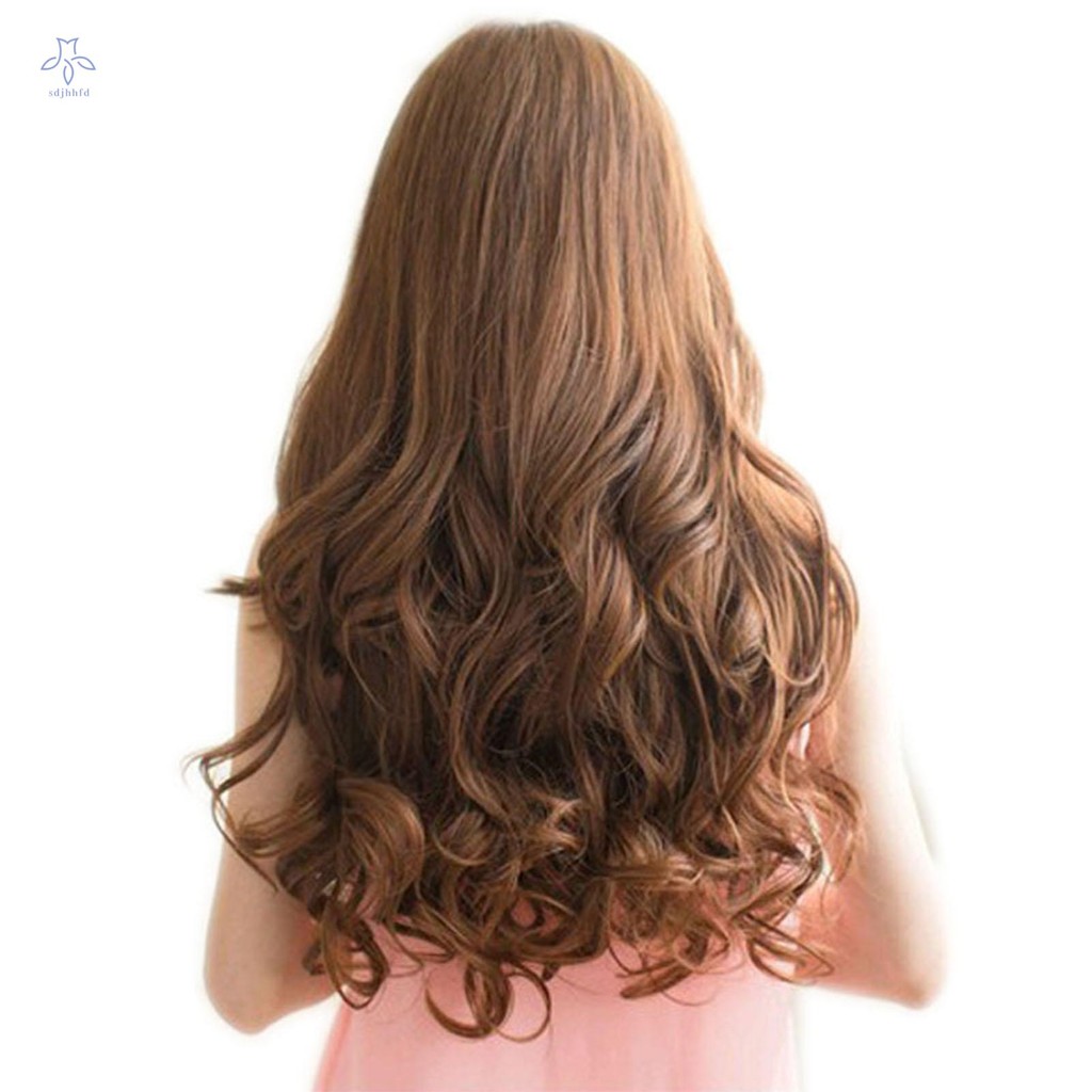5 Clips Women Ladies Long Wig 5 Clips In 60cm Hair Extensions for Woman Girls Daily Use Hair ...
