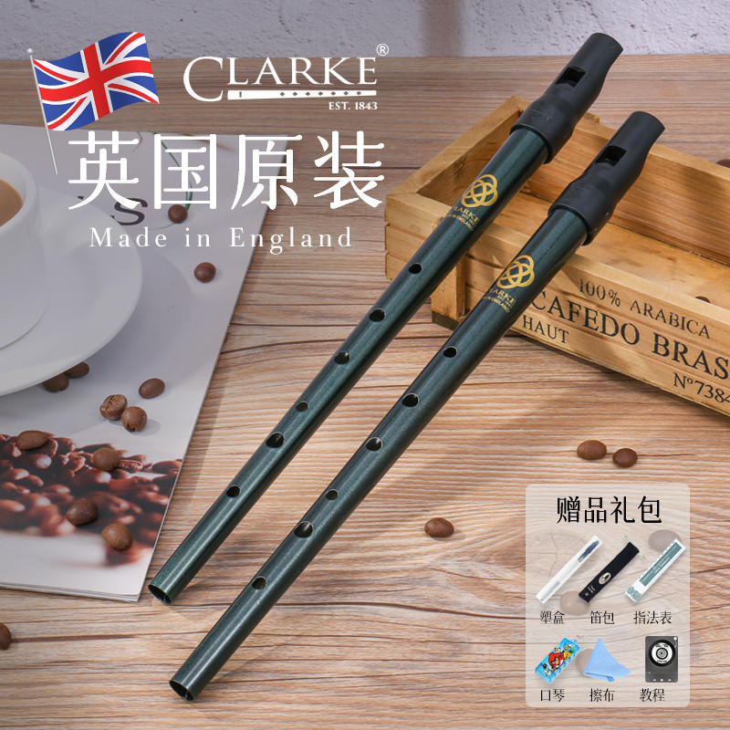 British Clarke Tin Flute Irish Whistle Clarke Clarke Whistle D Key ...