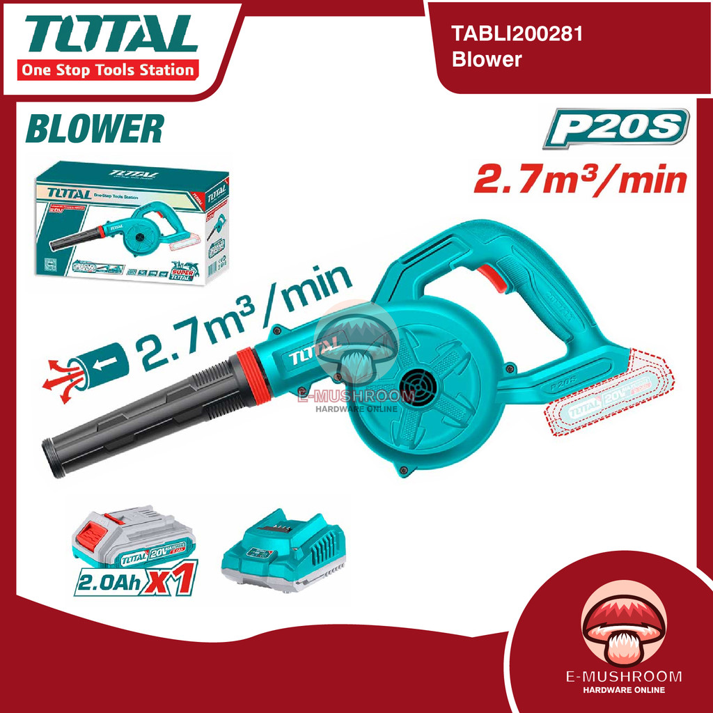 Total TABLI20028 / TABLI200281 Li-ion Blower 20V Air Speed 38m/s ...