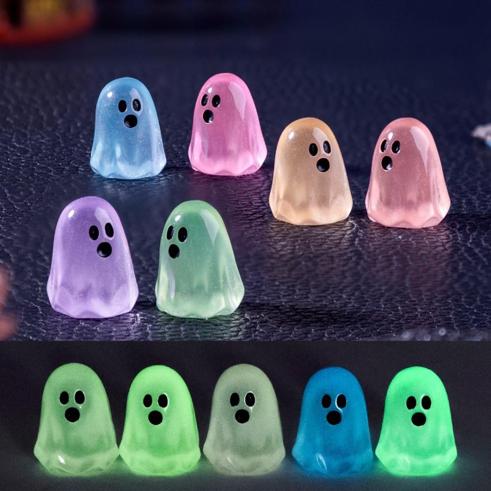 Ntmy 10PCS Luminous Ghost Figures Glowing At Night Action Figure Mini ...
