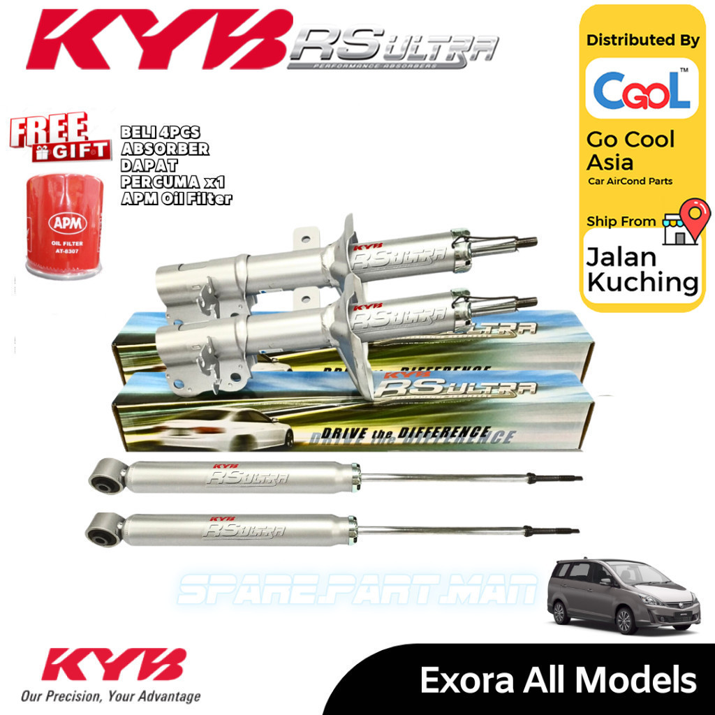Original KYB RS ULTRA Proton Exora Heavy Duty Absorber Boot & Mounting ...
