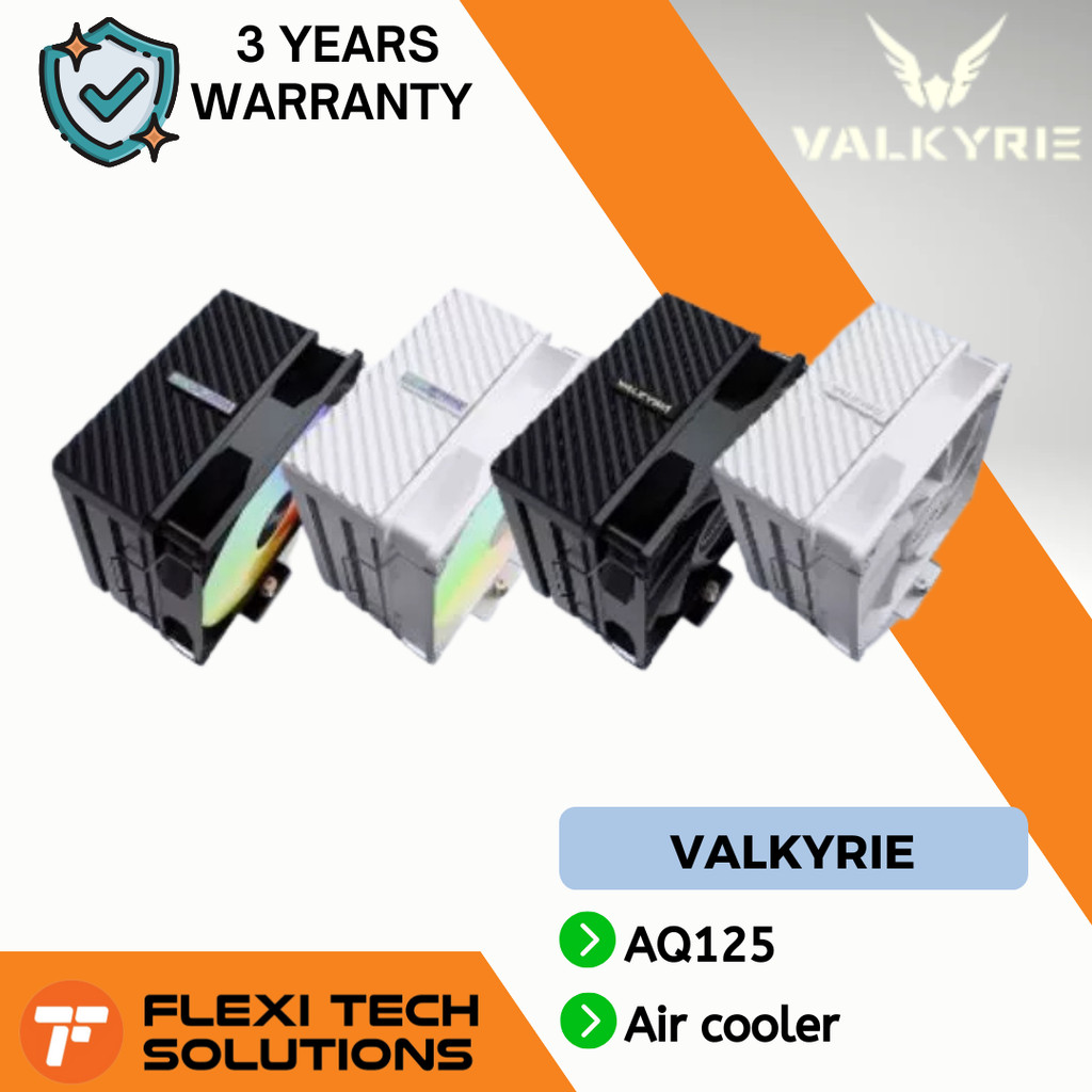 Flexi tech VALKYRIE AQ125 (NON ARGB/ARGB) AIR COOLER - White/Black ...