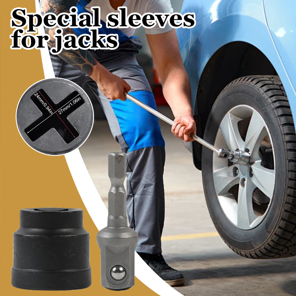 Heavy Duty Scissor Jack Adapter RV Stabilizer Auto Repair Drill Socket ...