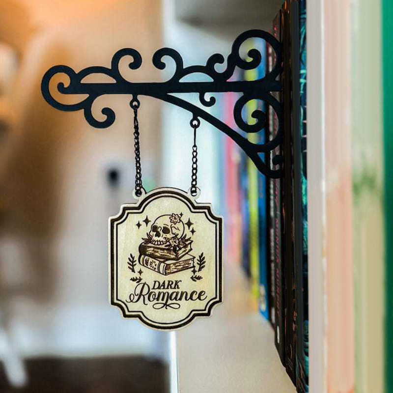 [brightbiu] Book Nook Tavern Signs Literary Hangable Sign Readers Genre ...