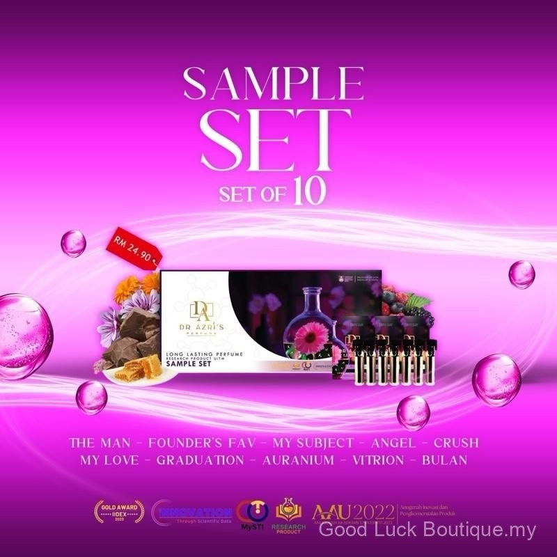 Dr Azri's Perfume | Trial Set | EDP | Set of 10 | 72-Hour Long-Lasting ...