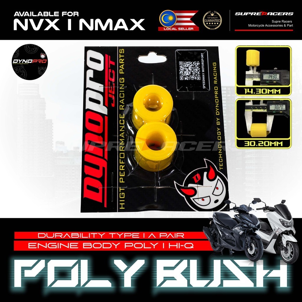 NVX Poly Bush I Swing Arm Bush I A Pair I HI-Q Material I Dynopro PNP ...