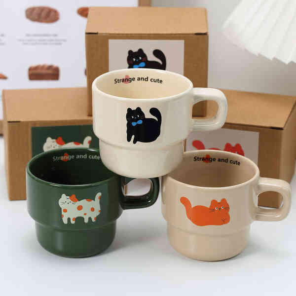 ugly mug ceramic tumbler Produk baru, cawan anak kucing comel asli ...