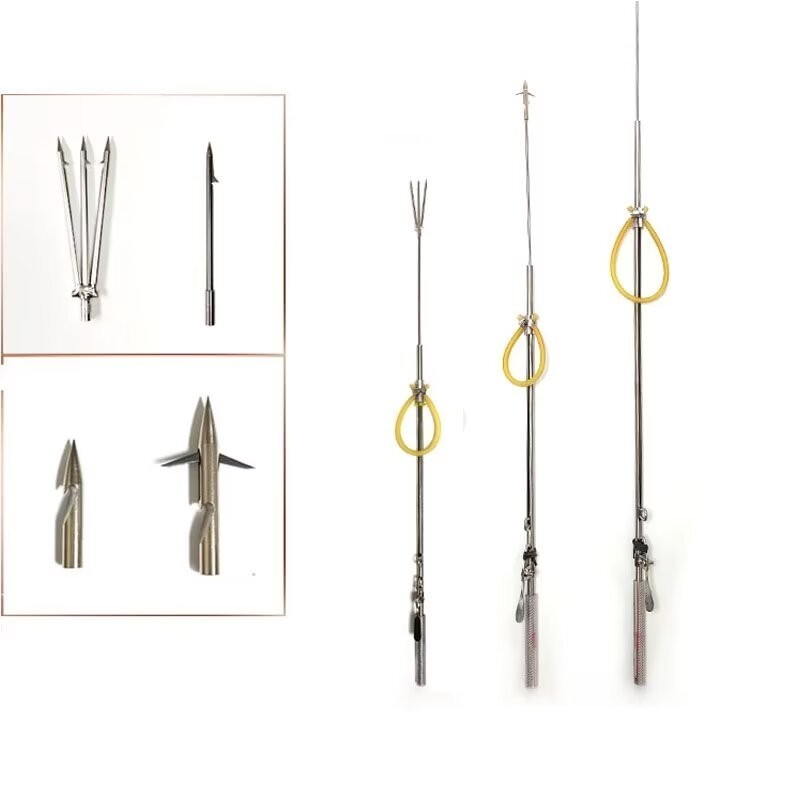 Telescopic Diving Spearfishing Stainless Steel Hook set Fishing Gear ...
