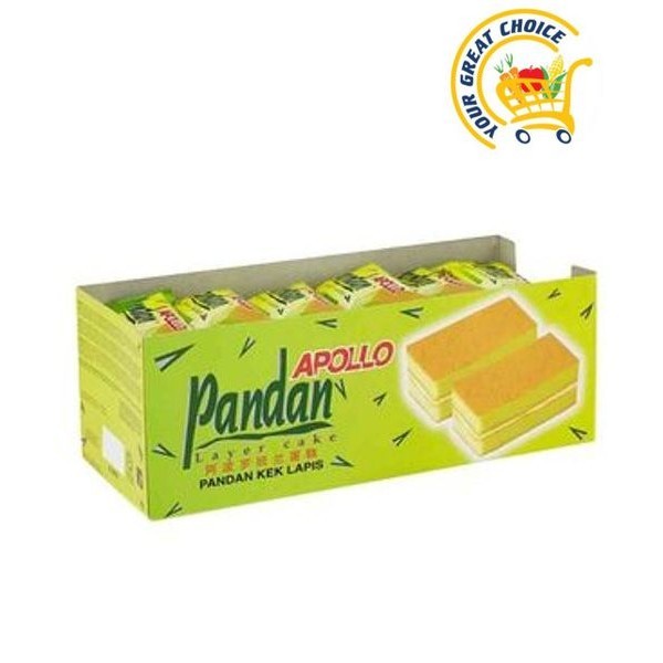 Apollo Pandan Layer Cake 8 x 18g | Shopee Malaysia
