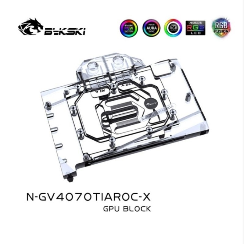 Bykski (N-GV4070TIAROC-X)Full Coverage GPU Water Block&Backplate For ...