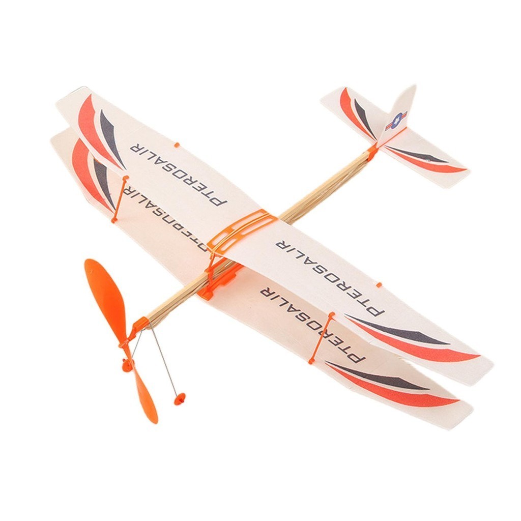 Biplane rubber band airplane Toy Funny Children Learning Toys Colorful ...