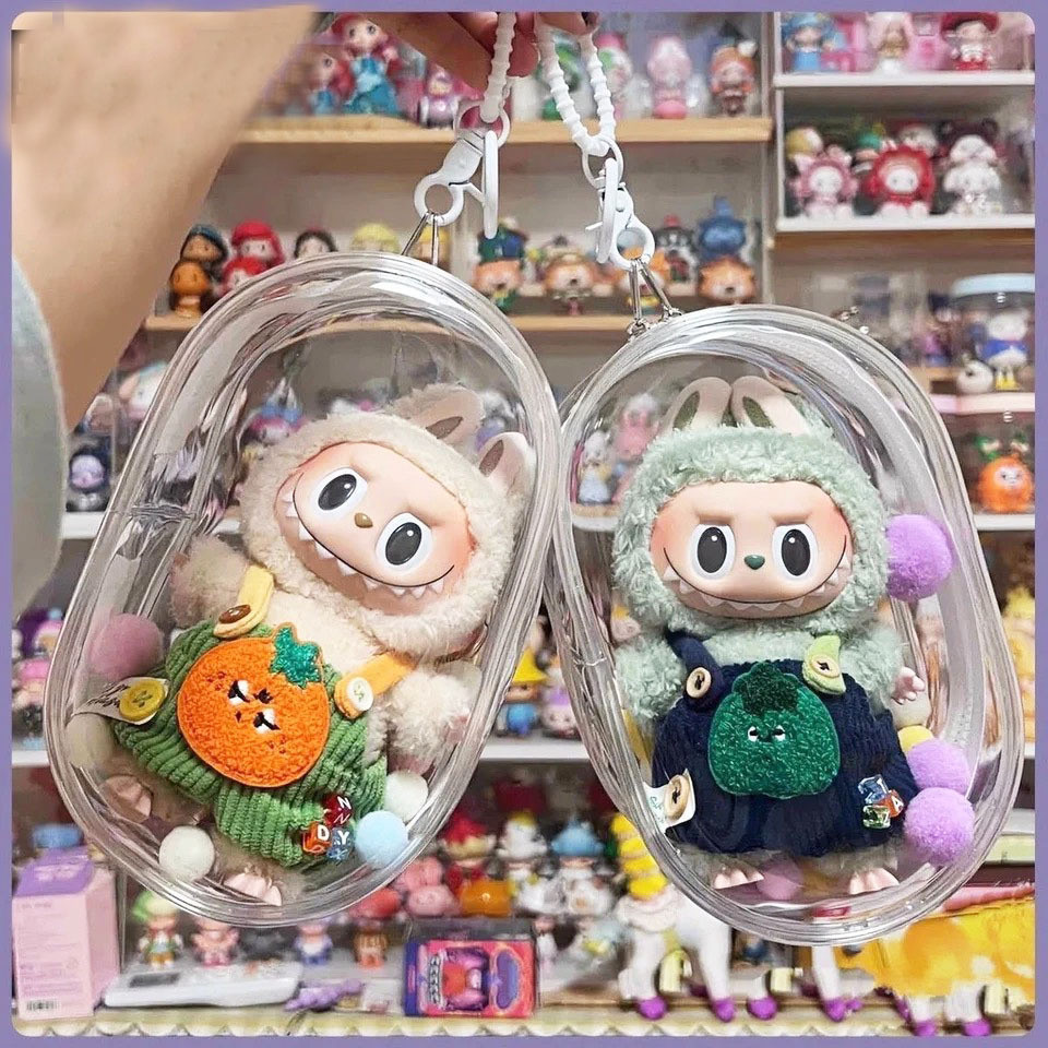 17cm Labubu Cloth Takeaway Bag Color Ball Bag LABUBU Display Storage ...