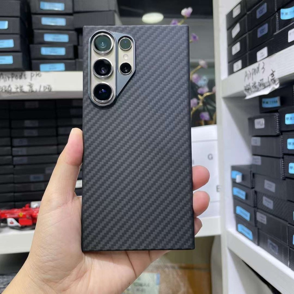 Samsung S24 Ultra Super Slim Real Kevlar Carbon Fiber Micro Matte Case ...