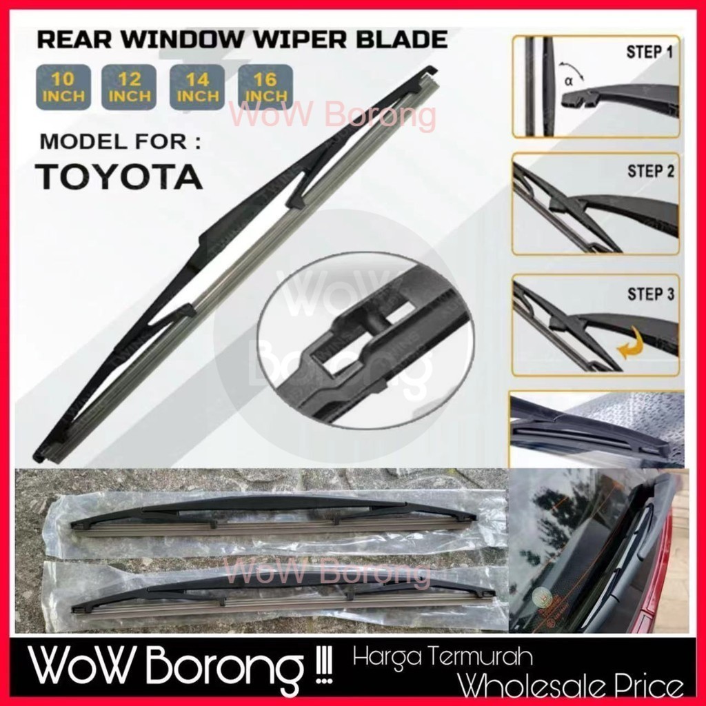 Silicone Car Rear Wiper 12/14 inch For Toyota Perodua Hyundai Kia ...