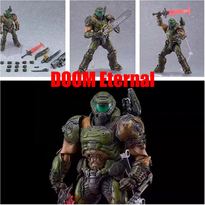 Halo Game Doom Slayer Action Figure Figma SP-140 Articulado Model Doll ...